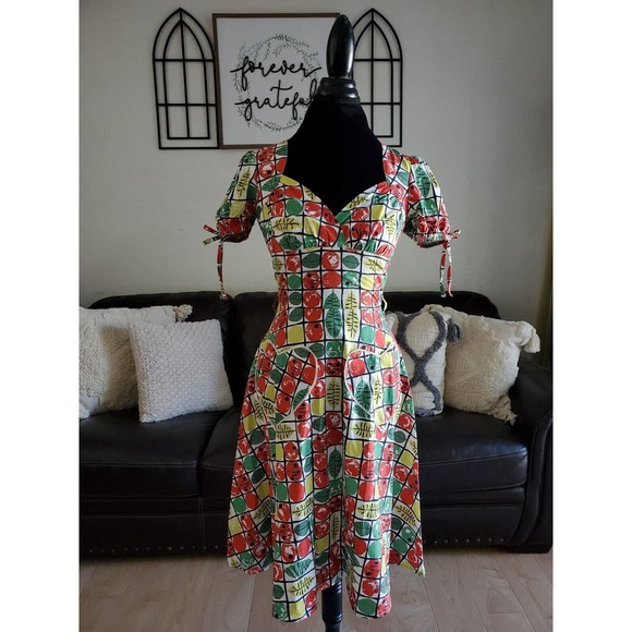 Bettie Page | Dresses | Bettie Page X Bernie Dexter Dress With Heart ...